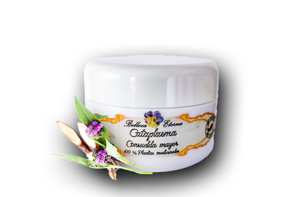 Cataplasma de consuelda. Con ozono. Fracturas, desgastes, contusiones ...